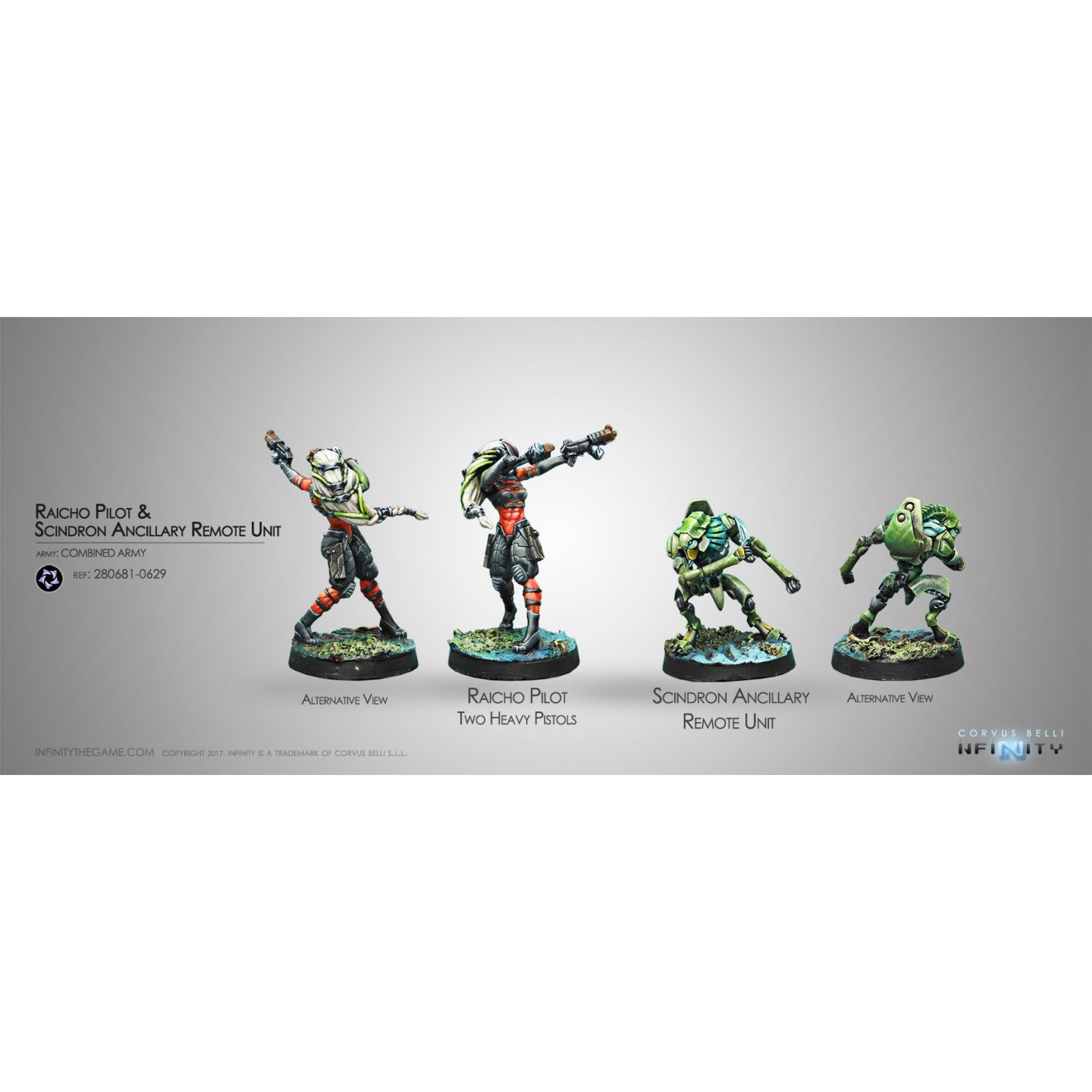 Infinity (Corvus Belli) - Raicho Pilot et Scindron Ancillary Remote Unit