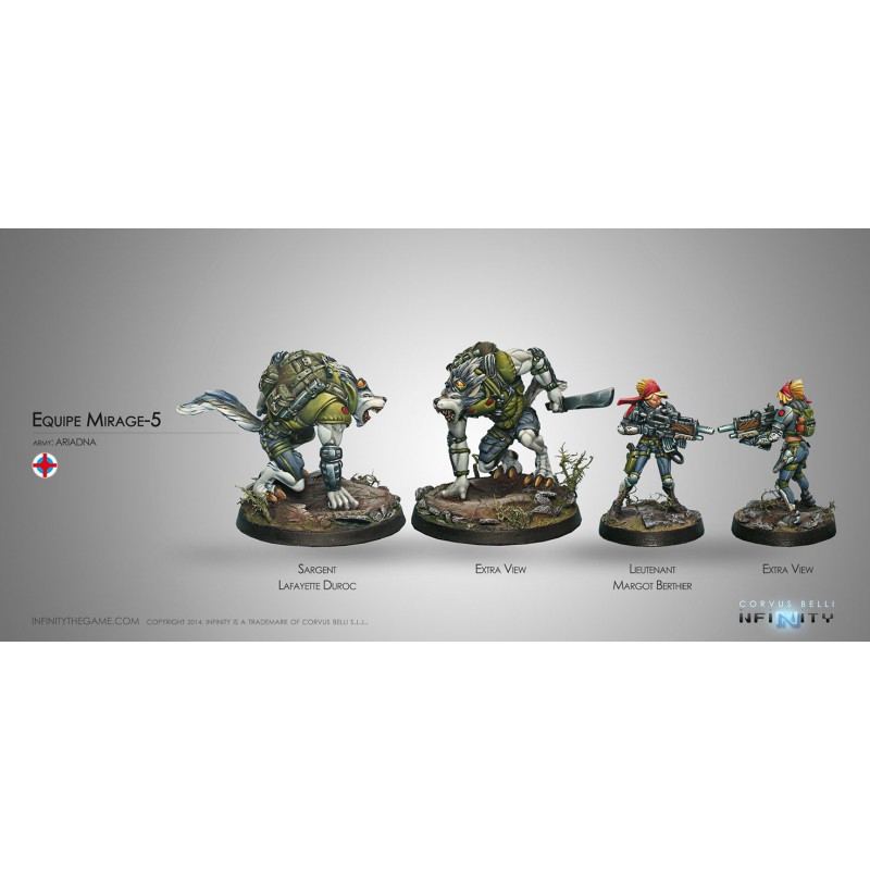 Infinity (Corvus Belli) - Equipe Mirage 5 (Margot & Duroc)