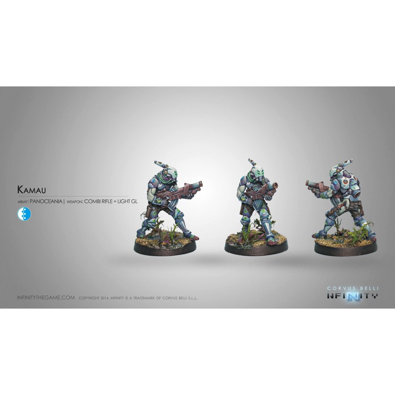 Infinity (Corvus Belli) - Kamau (Fusil Combi, Lance-grenades Leger)